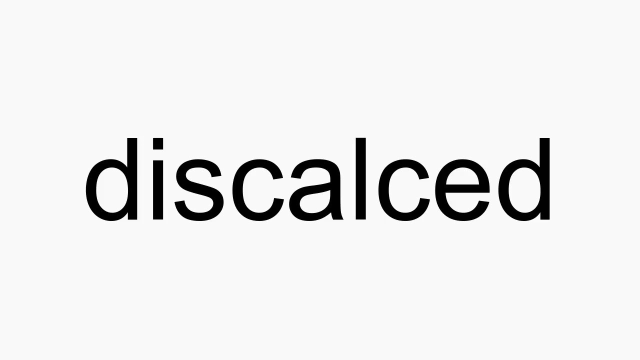 How to pronounce discalced - YouTube