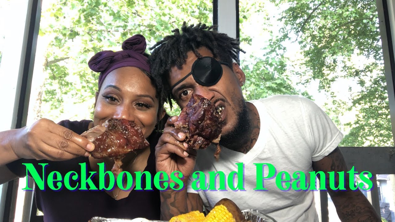 MUKBANG! NECK BONES AND BOILED PEANUTS! MESSY AND JUICY!! - YouTube
