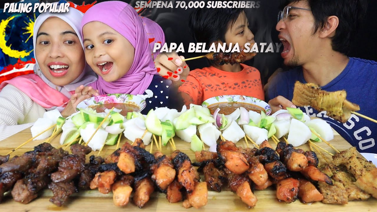 "sempena 70K subs" BELANJA SATAY PAK WAN PALING SEDAP DI MALAYSIA - YouTube