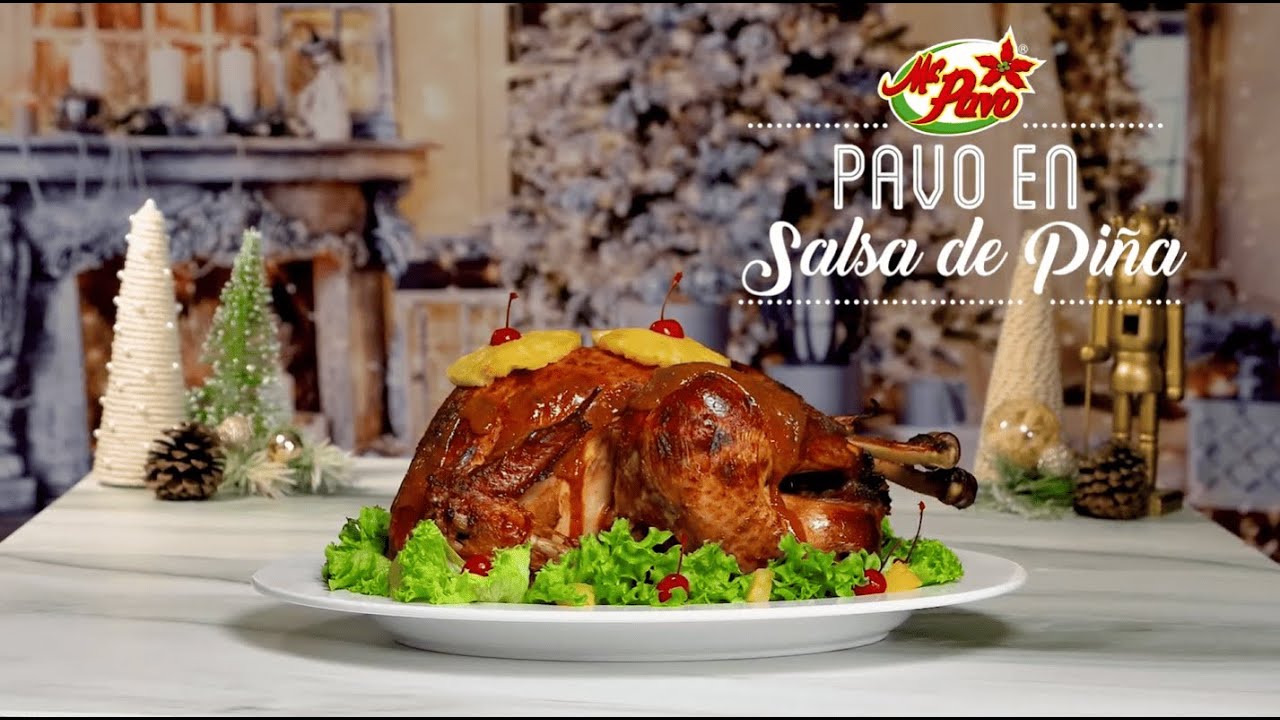 Receta para Navidad Mr. Pavo®: Pavo con salsa de piña - YouTube