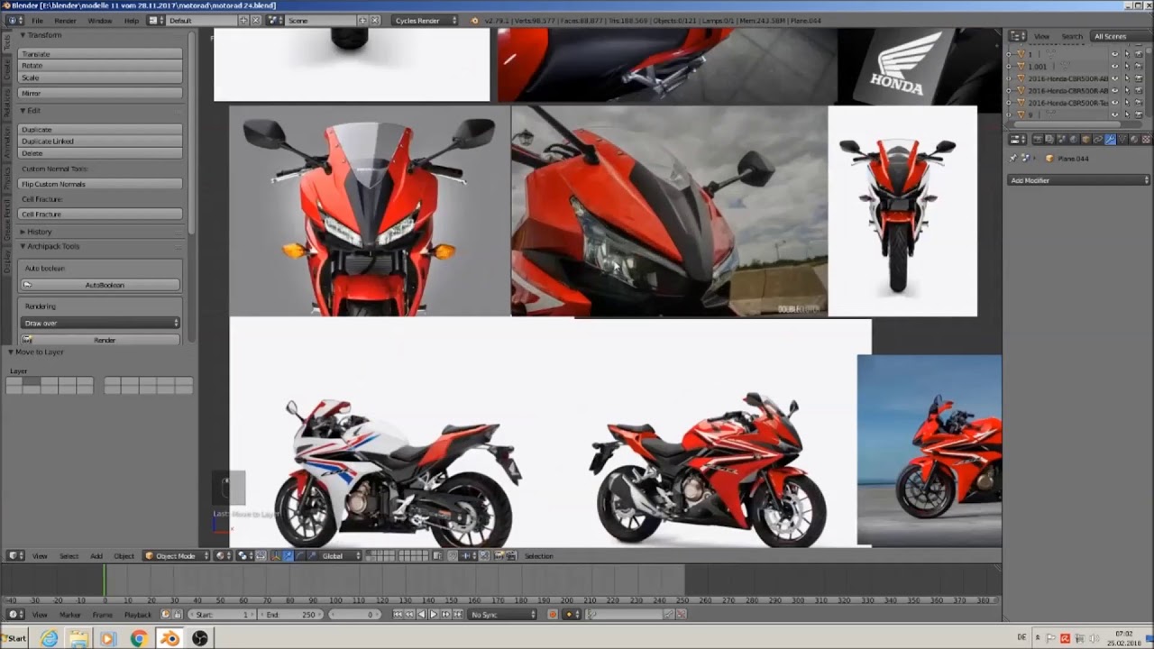 blender tutorial (build a motobike) part17 - YouTube