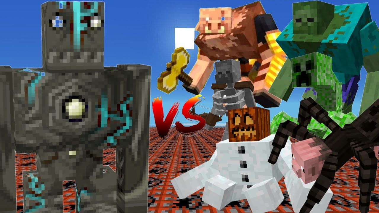 Super Golem vs Mutant Mobs in Minecraft - YouTube