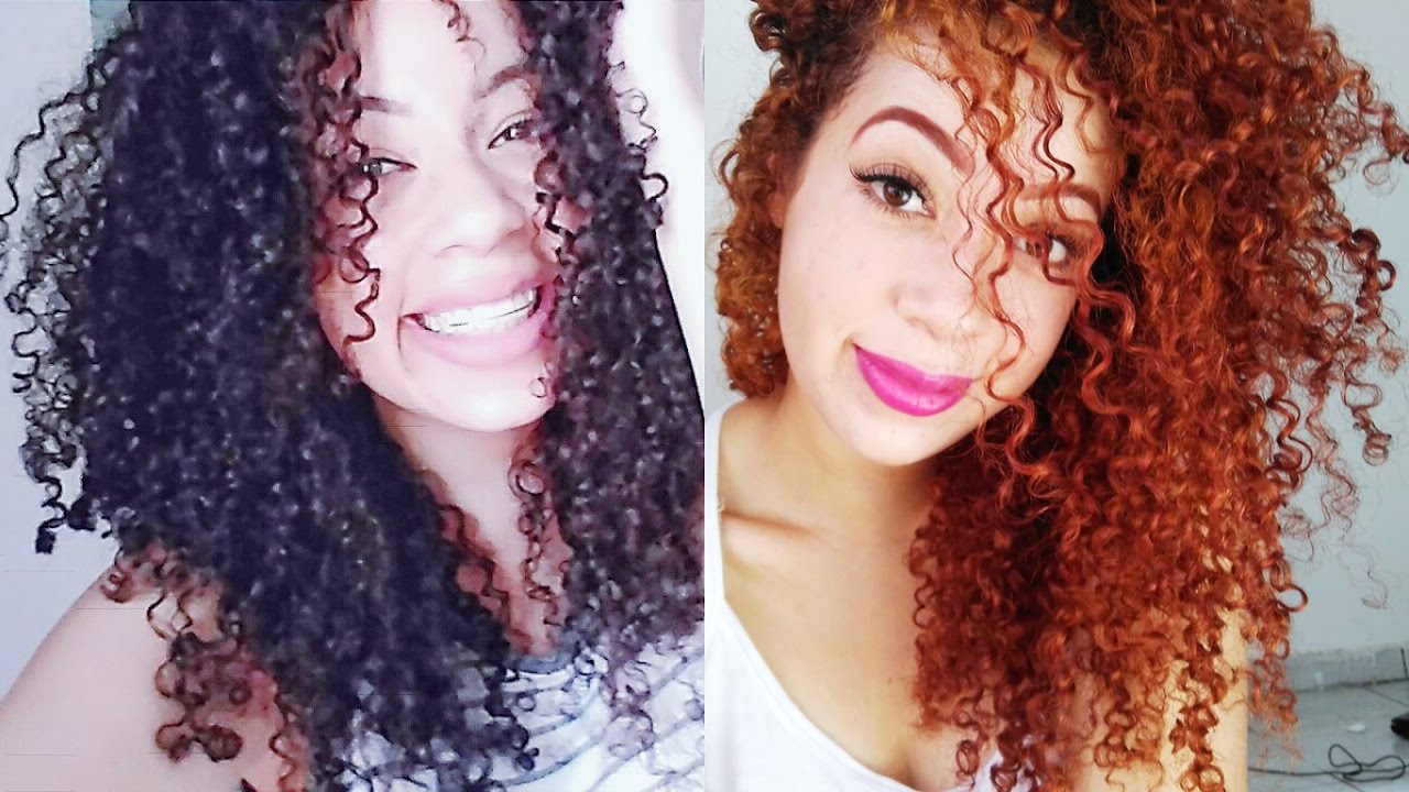 DO PRETO AO RUIVO EM CASA - RUIVA CACHEADA - YouTube