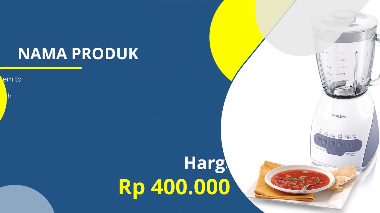 Contoh Iklan Alat dapur, Blender, Piring, Gelas, Baskom, Sendok, Panci ...