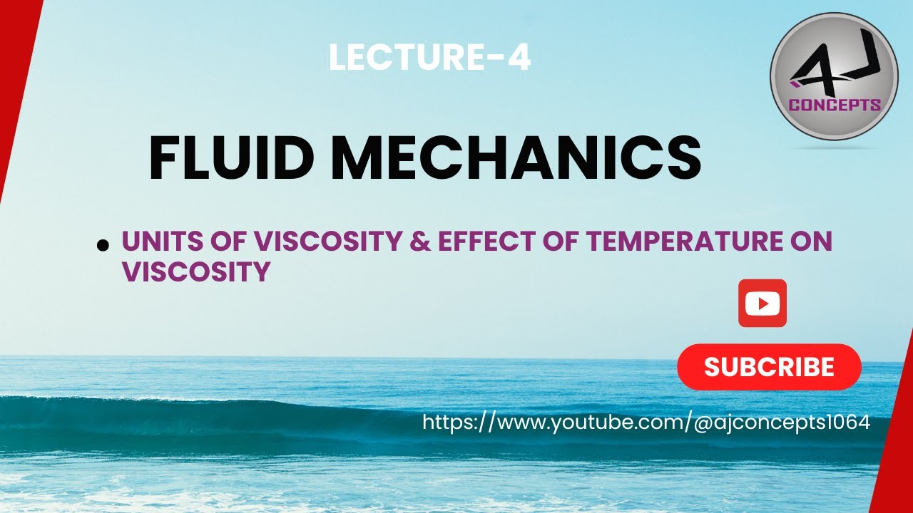 UNITS OF VISCOSITY/ EFFECT OF TEMPERATURE ON VISCOSITY - YouTube