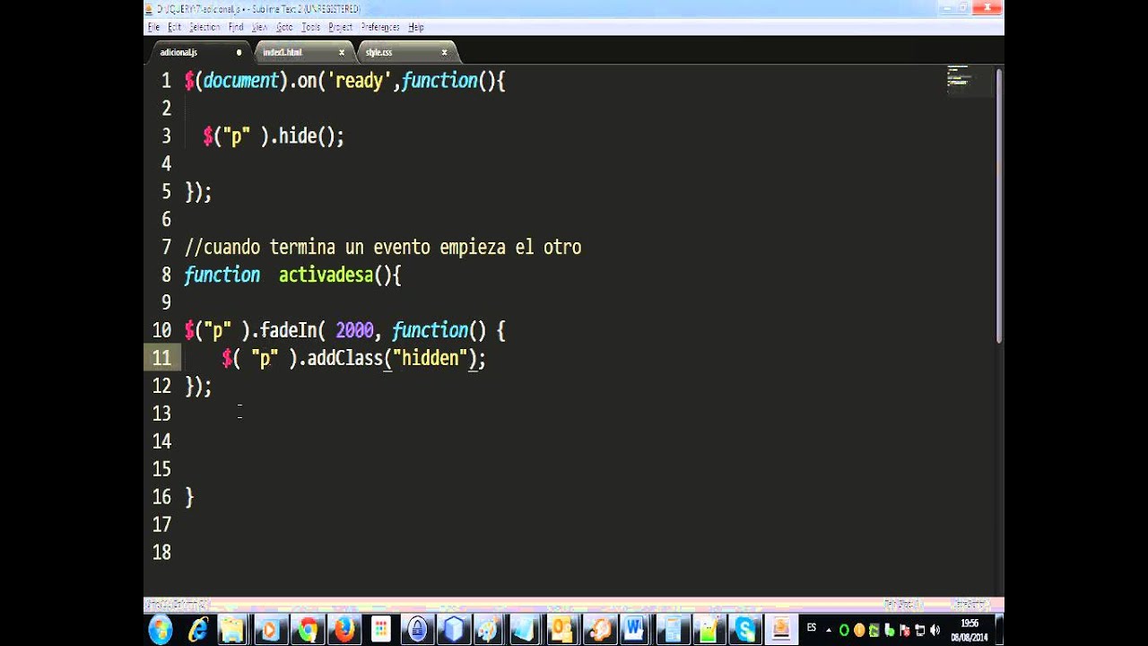 Jquery Tutorial Básico para Principantes 7 - YouTube