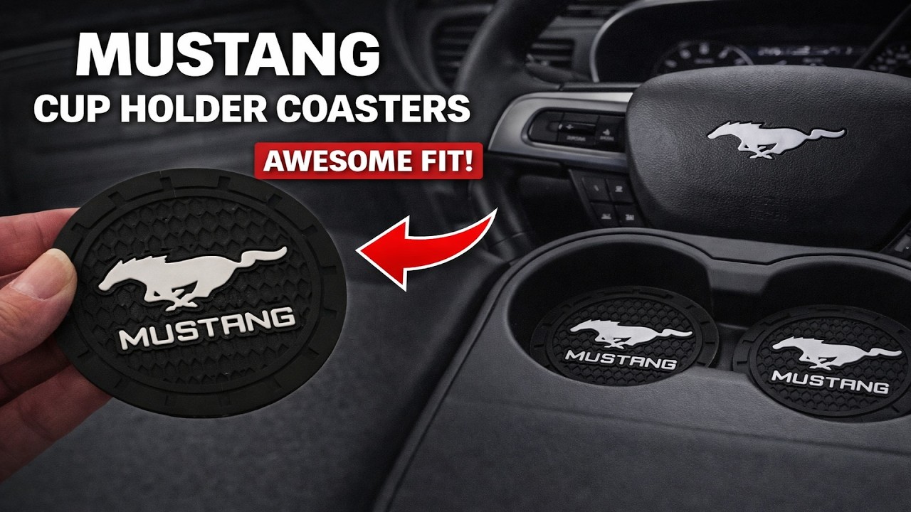 Ford Mustang Car Cup Holder Coaster 2 Pack - Customization Ideas - YouTube