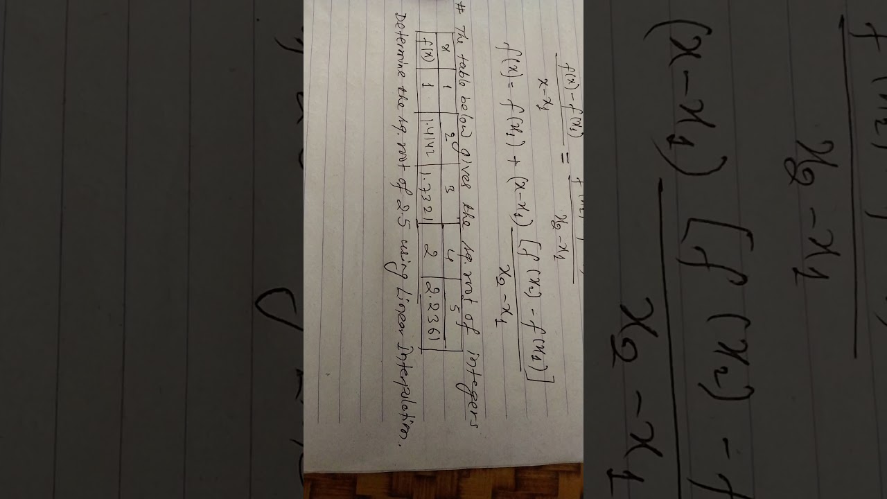 Linear interpolation & Lagrange interpolation - YouTube