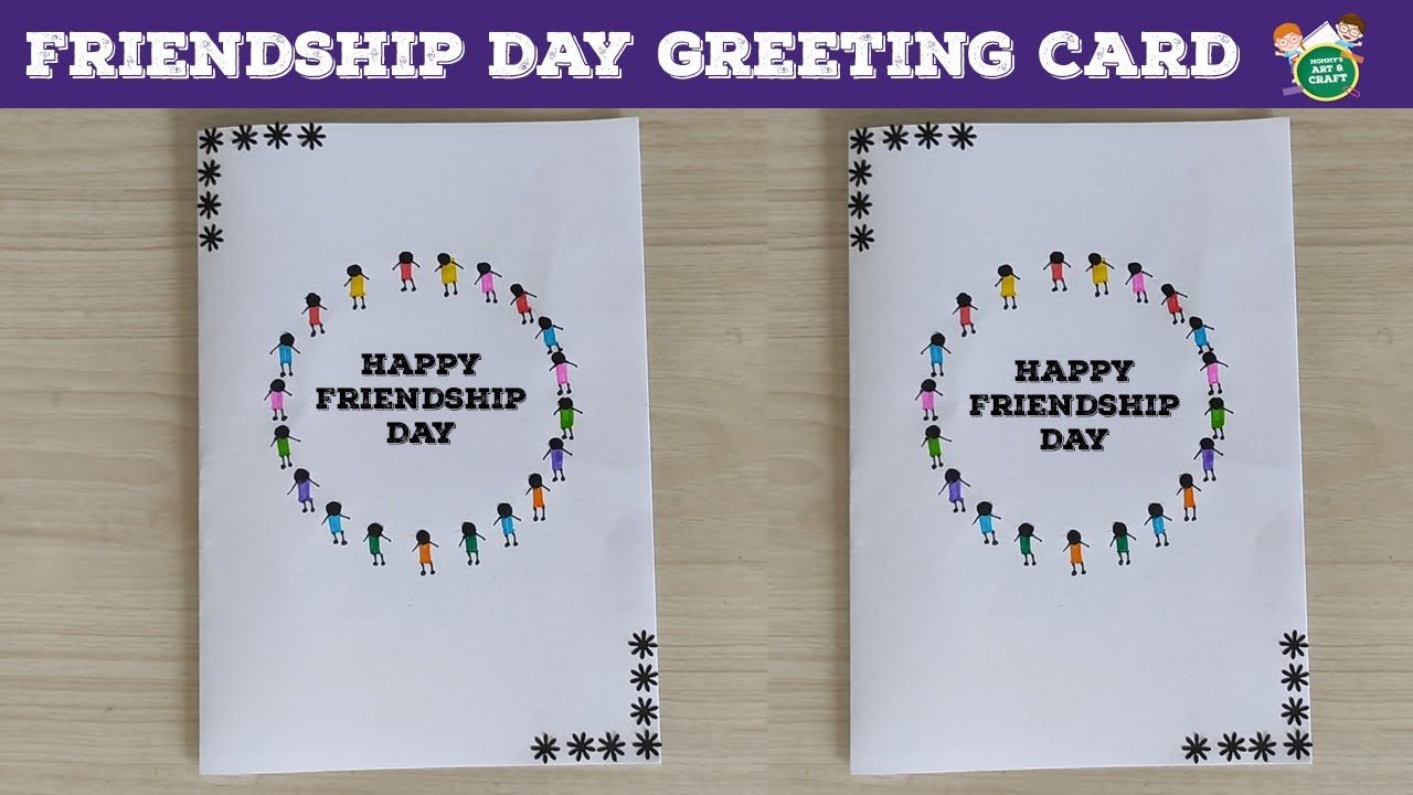 Easy White paper Friendship day card😍| Beautiful DIY card for friends 👭 ...