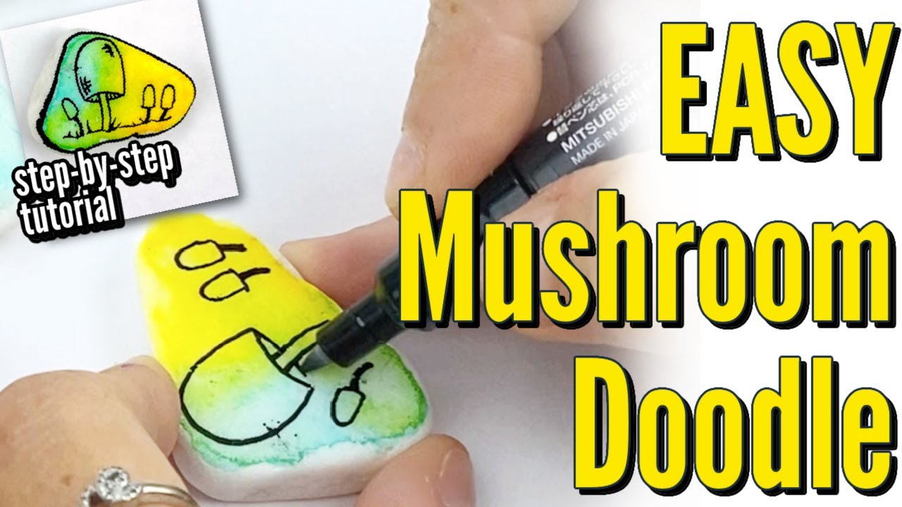 EASY Mushroom Doodle | Rock Painting 101 - YouTube