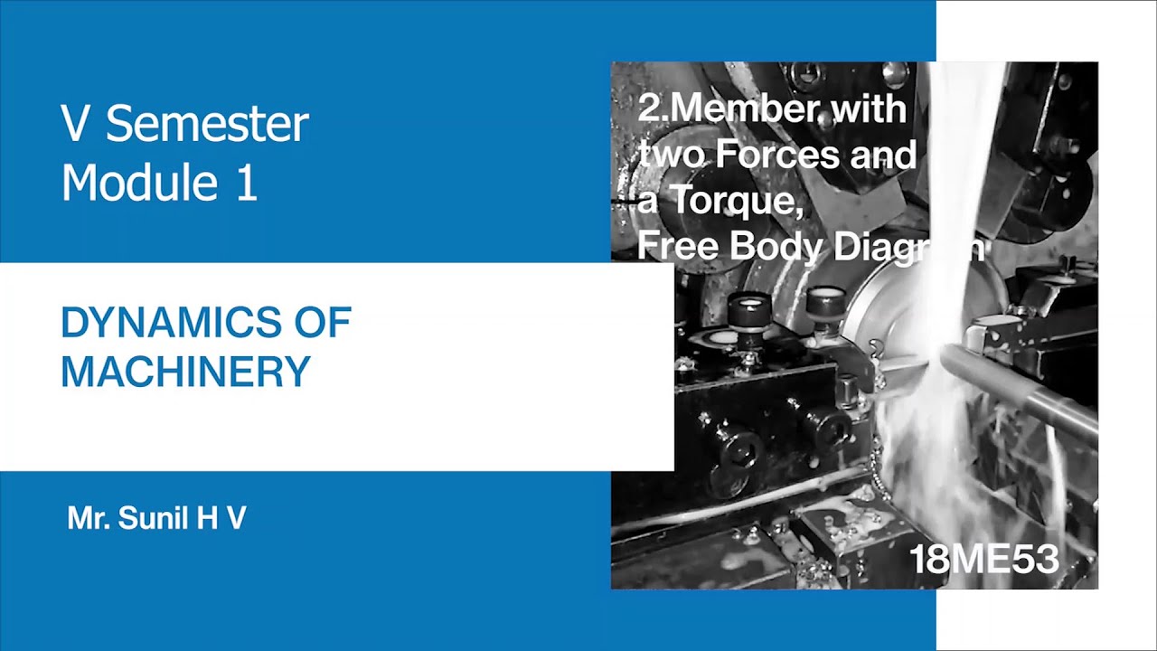 18ME53 | M1 | Part2 | Members with Two Forces and a Torque,Free Body ...