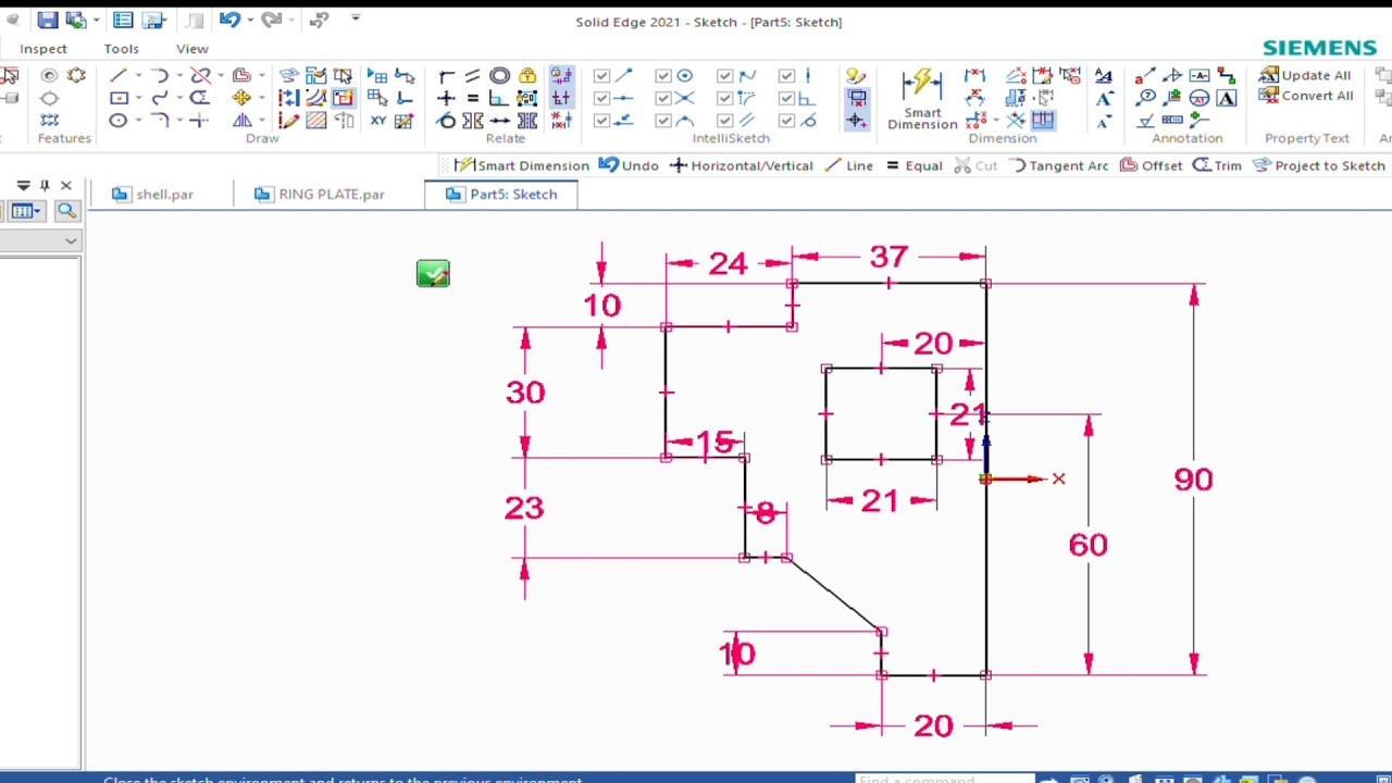 drawing constant in solid edge with 3d modeling #drawing #solidedge ...