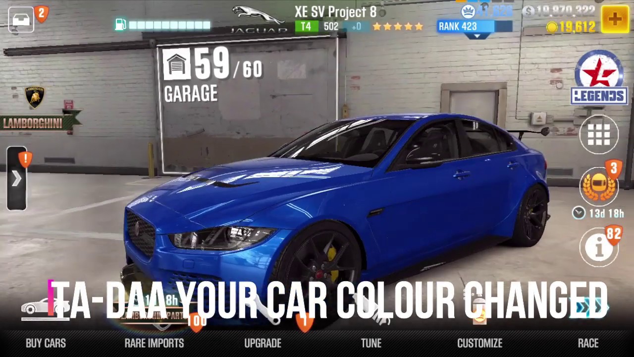 CSR Racing 2 | Trick To Change Milestone Car Colour - YouTube