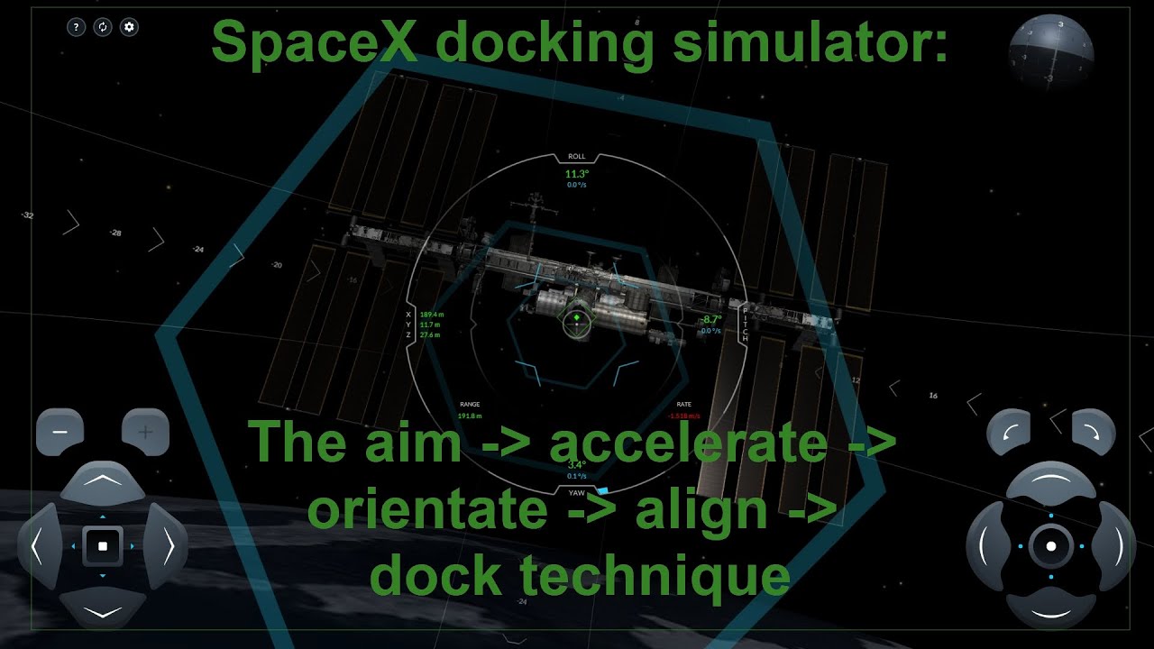 SPACEX ISS docking simulator human technique - YouTube
