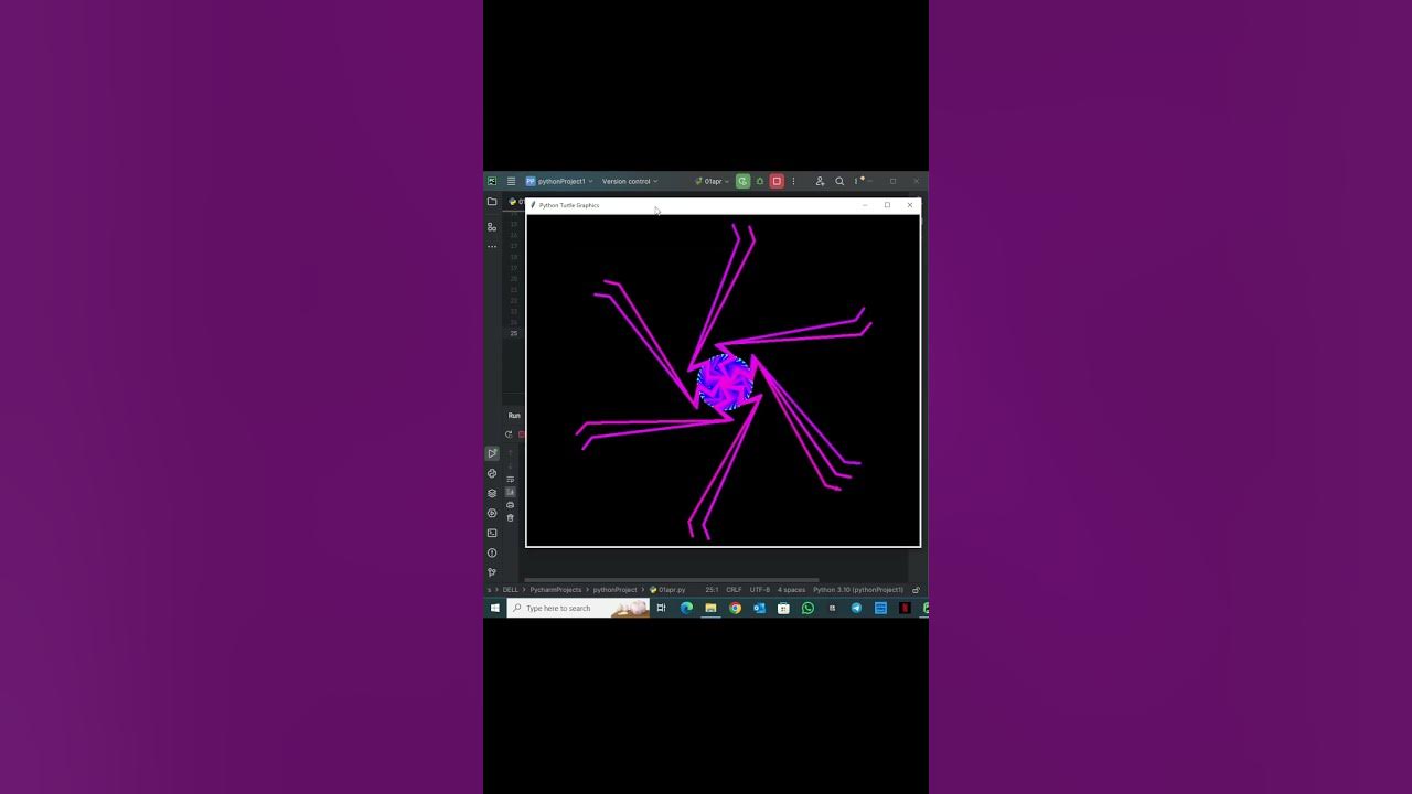 Multicolor Solar Style Design made using the TURTLE in python - YouTube