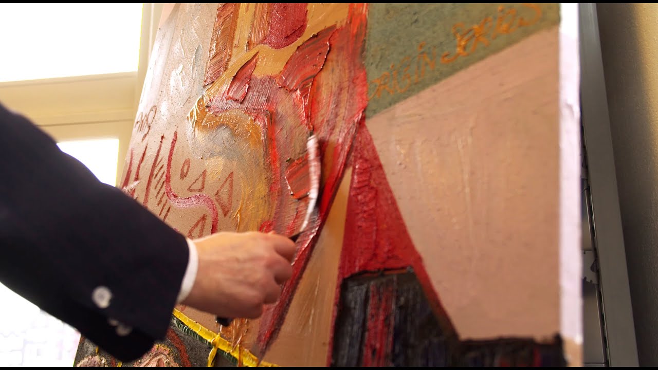 Dutch artist Joost de Jonge working on Origin Series - YouTube