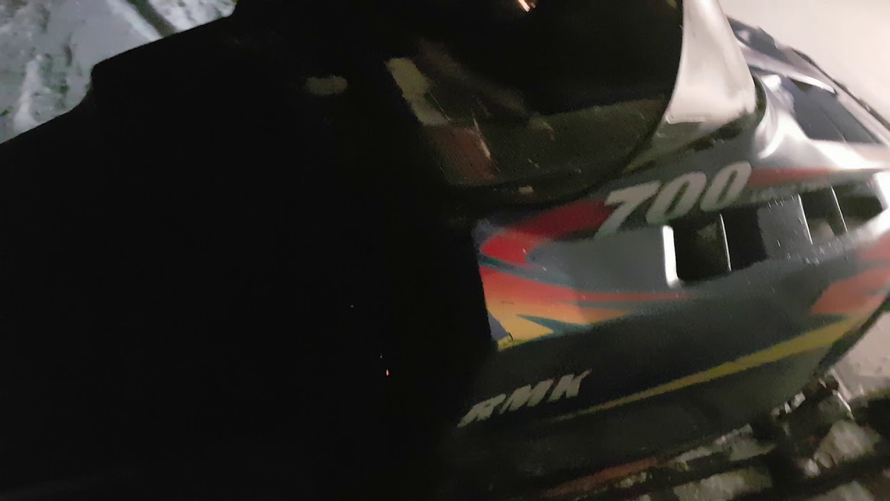 98 Rmk 700 mbrp race can - YouTube