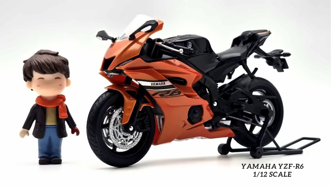 Unboxing Yamaha YZF-R6 1/12 Diecast Scale Model Bike - YouTube