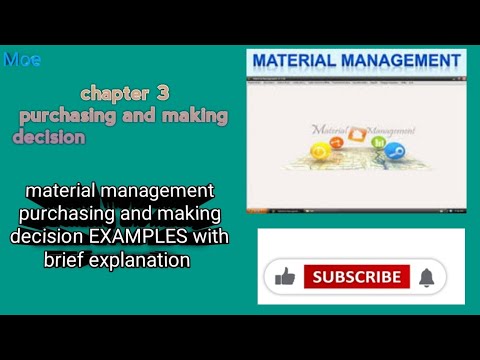 material management chapter 3 purchasing and making decision EXAMPLES ...