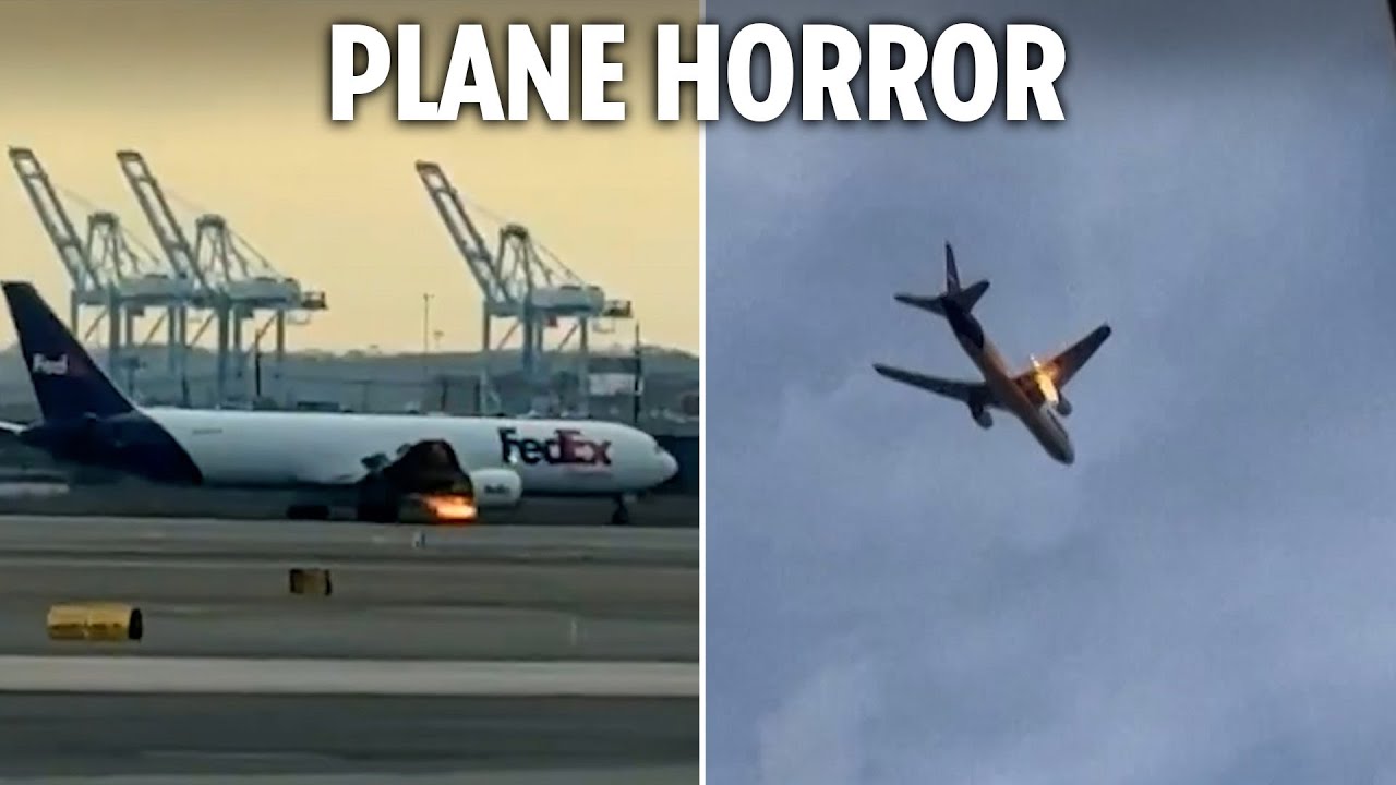Horror as plane explodes into huge fireball during takeoff - YouTube