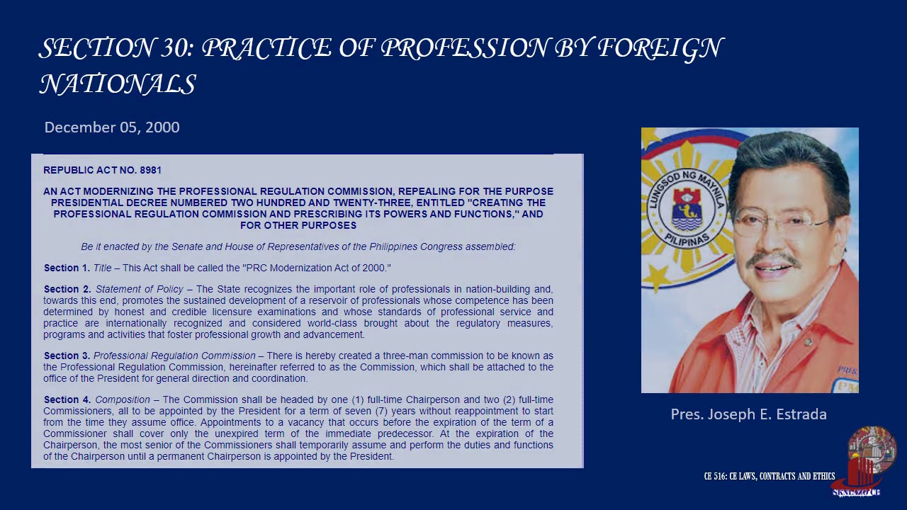 RA 544: THE CIVIL ENGINEERING LAW - ART IV - YouTube