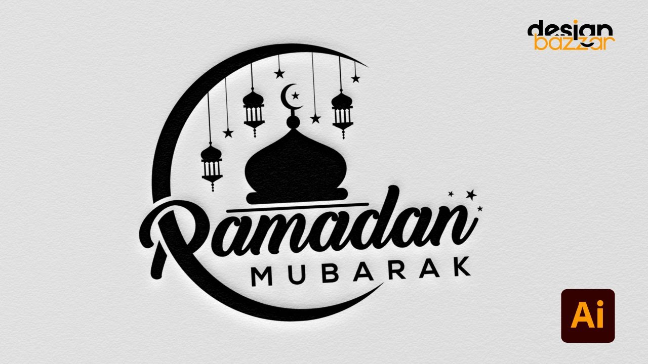 Ramadan Mubarak design tutorial for begginers | adobe illustrator ...