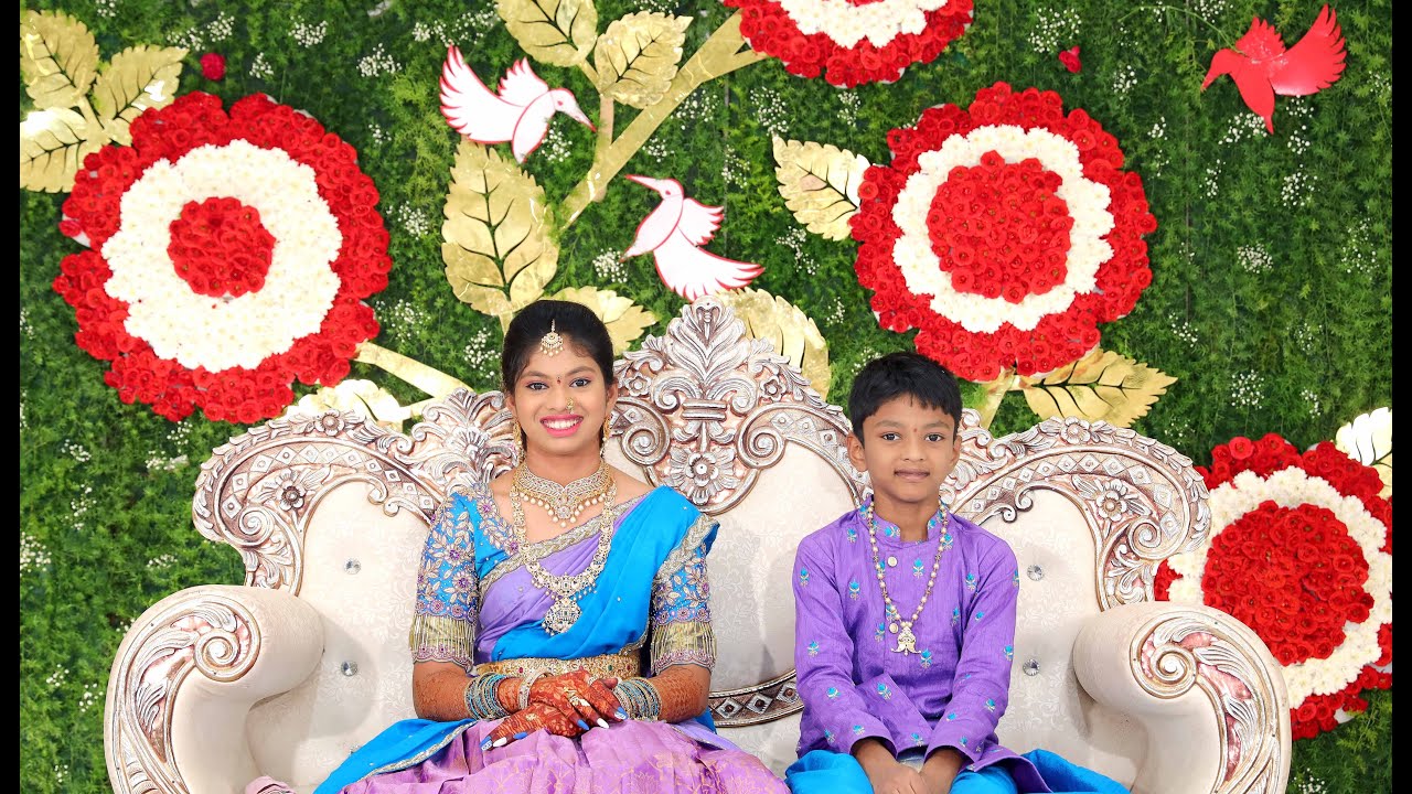 Rishitha & Geethik Half Saee & Dhoti ceremony 4K - YouTube