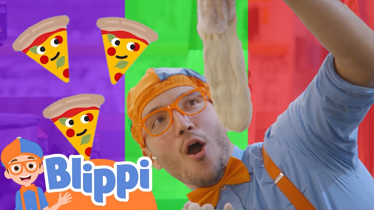 Pizza Dough is Like Slime at Blippi's Pizza Party! | Blippi - Learn ...