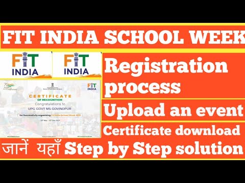 fit india school week /school registration/ school login/ certificate ...