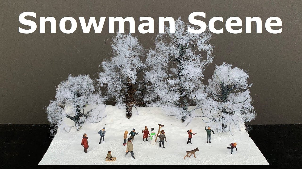 Making a Model Snowman Scene - YouTube
