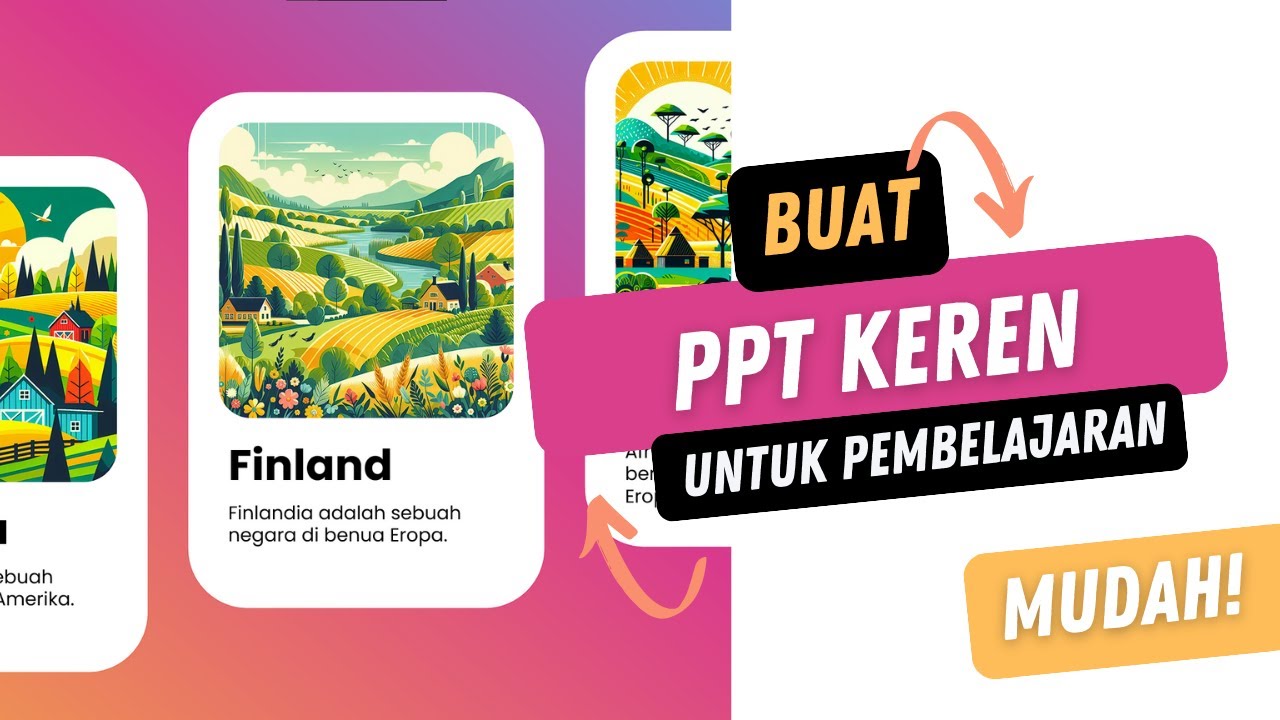 Cara Membuat Slide PowerPoint Keren Gradient Tema Negara | Tutorial ...