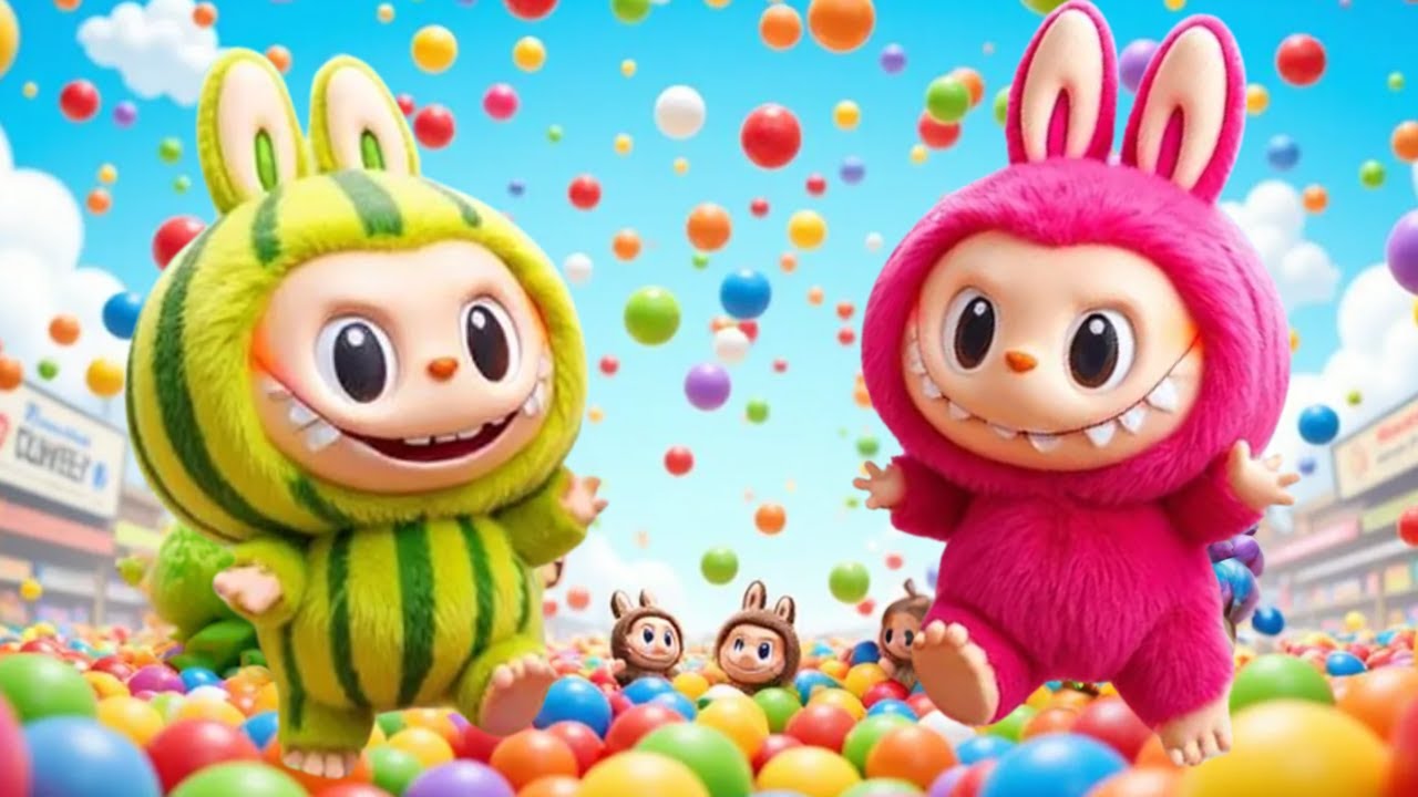 Labubu Cocomelon Main Hujan Bola Permen🍭🍦🎉#labubu #laguanakindonesia # ...