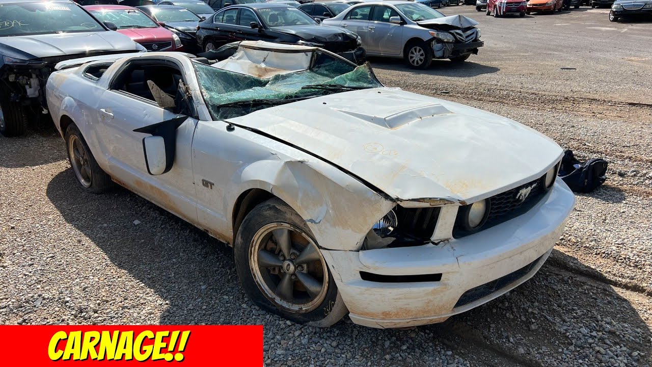 Copart Walk Around 5-10-22 + Severe Mustang GT Carnage! - YouTube