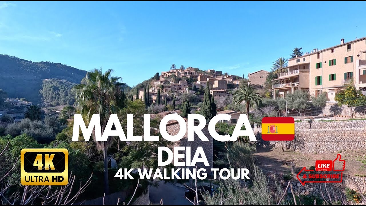 Mallorca 🇪🇸 Magical Historic Deia Town - 4K Walking Tour 🏡🌴 - YouTube