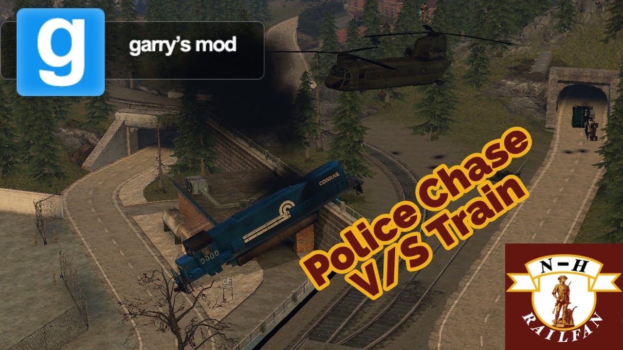 Train Crash Ends Police Chase | GMod - YouTube
