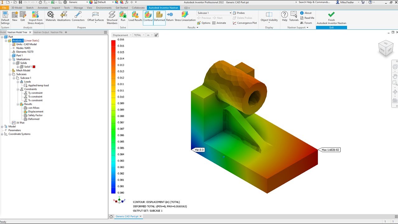 Thermal Expansion Uniform Temperature Distribution - YouTube