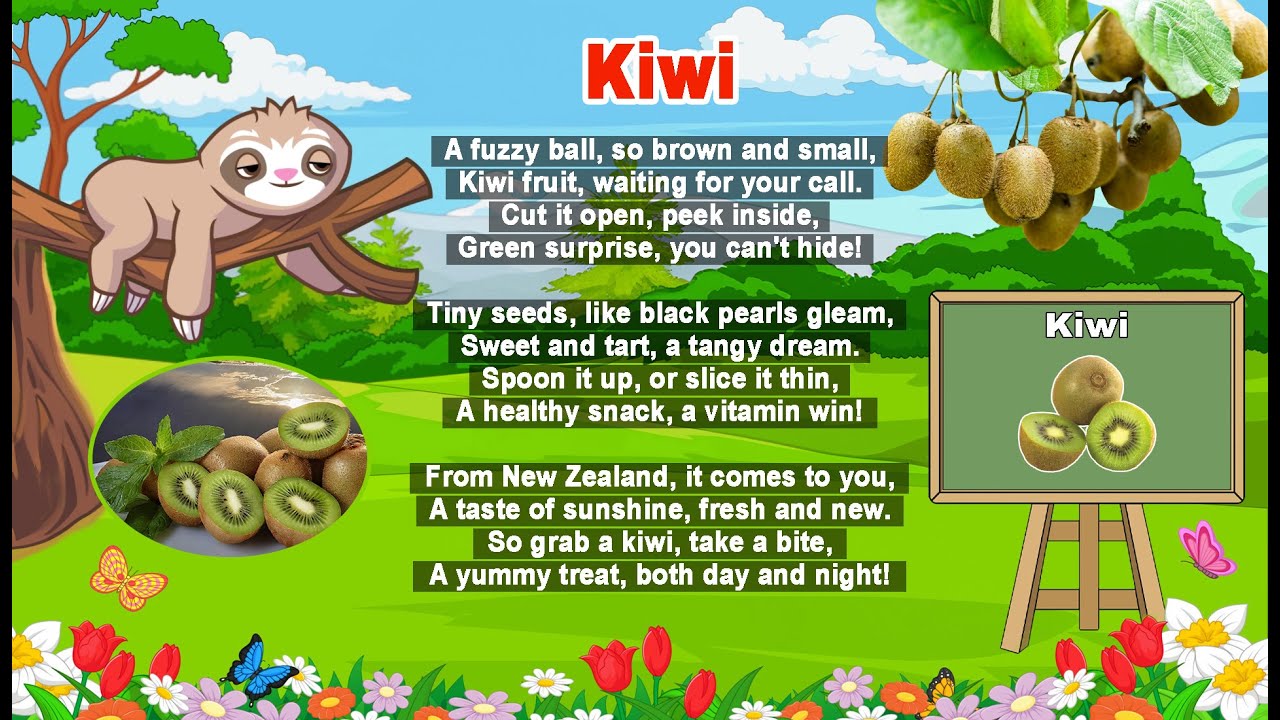 Kiwi Poem for Kids | Kids Zone | Full HD #kiwi #kiwifruit #poetry #kids ...