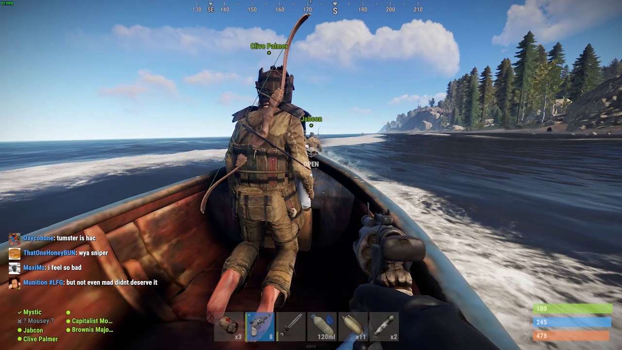 Boating w/ the boys in RUST - YouTube