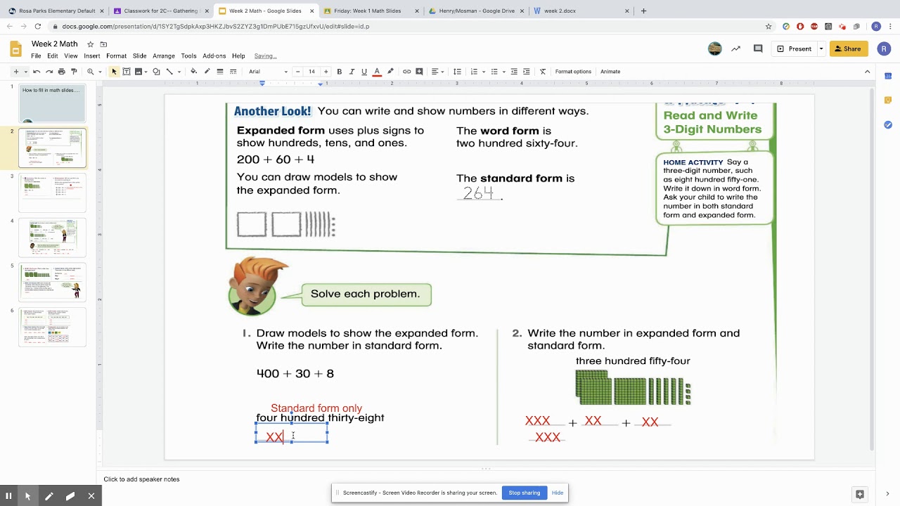 How to complete math slides - YouTube