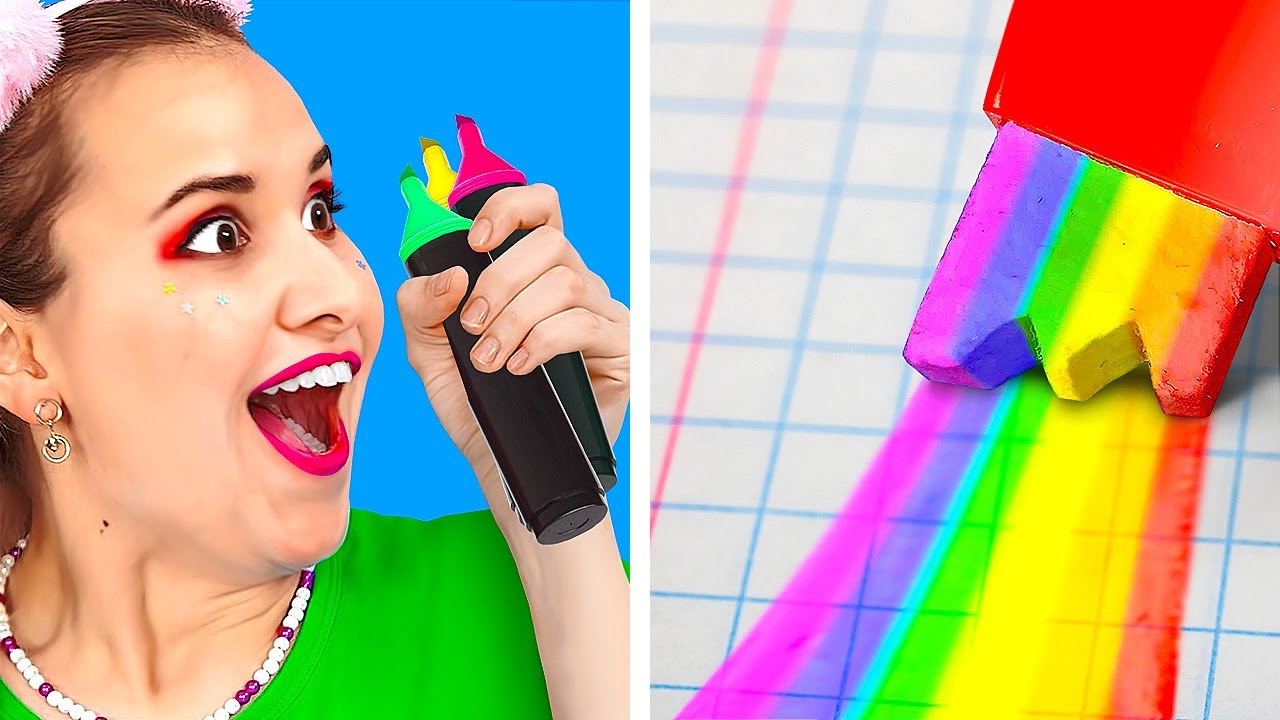 ¡DIVERTIDOS TRUCOS ESCOLARES DIY! || Manualidades de regreso a la ...