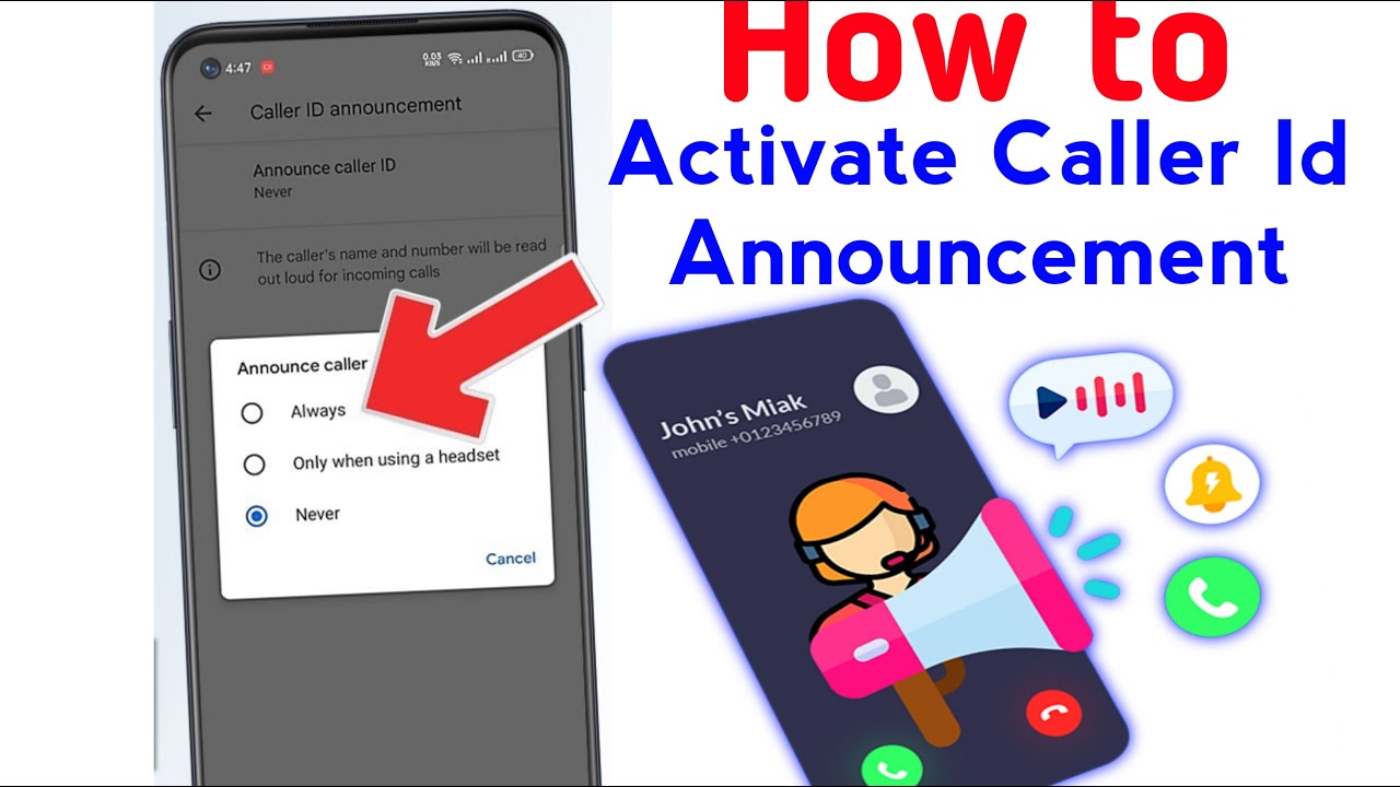 Caller Id Announcement | Caller Id Announcement Setting Activate Google ...