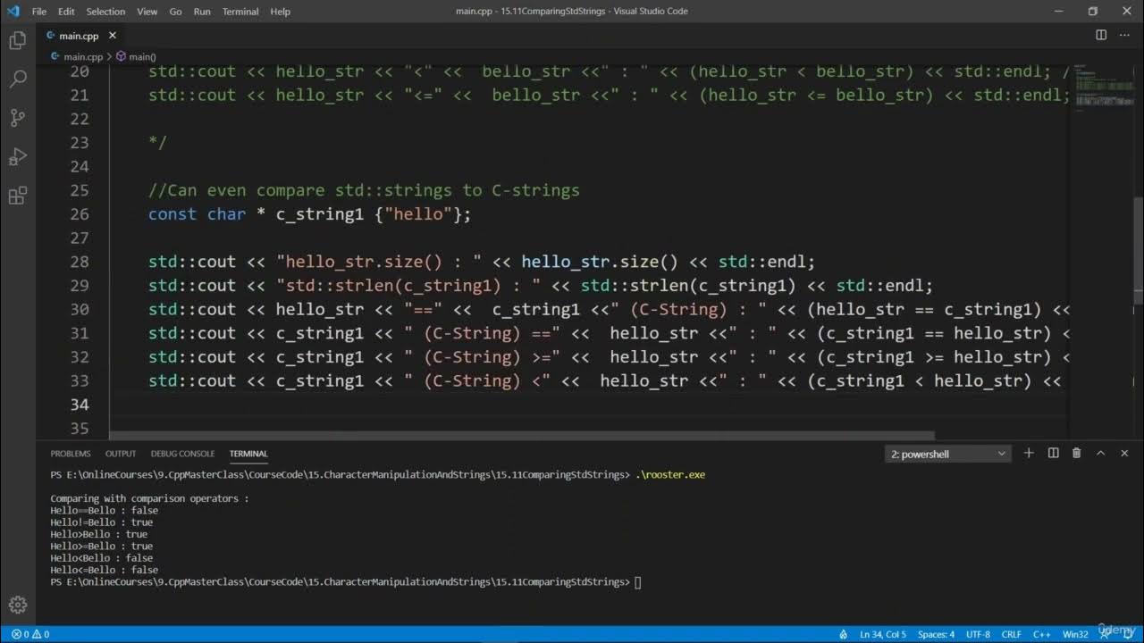 015 Comparing Stdstring S Youtube