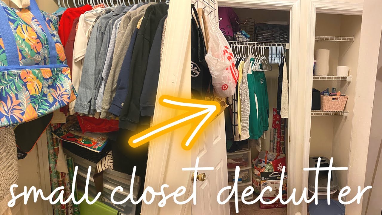SMALL CLOSET DECLUTTER | LIVMJEV - YouTube