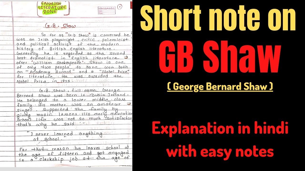 George Bernard Shaw Biography Questions