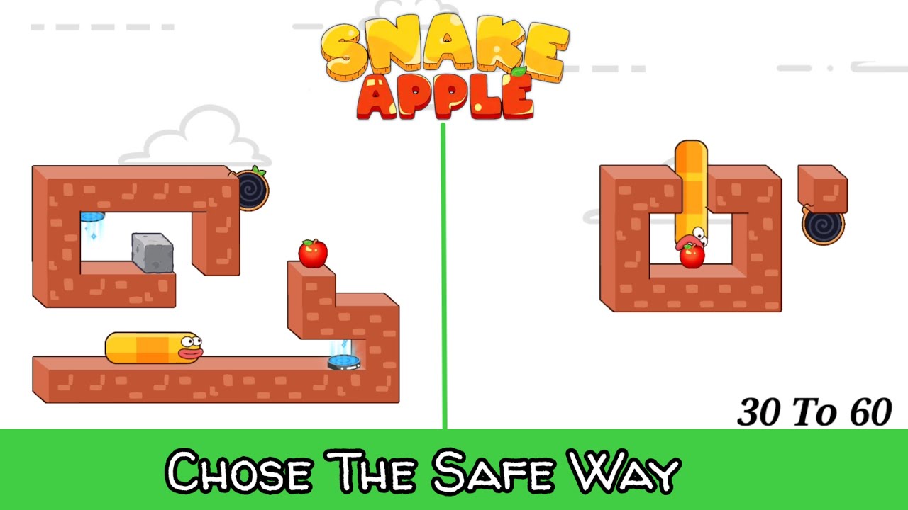 Snake Apple Gameplay Level 30 to 60 walkthrough - YouTube