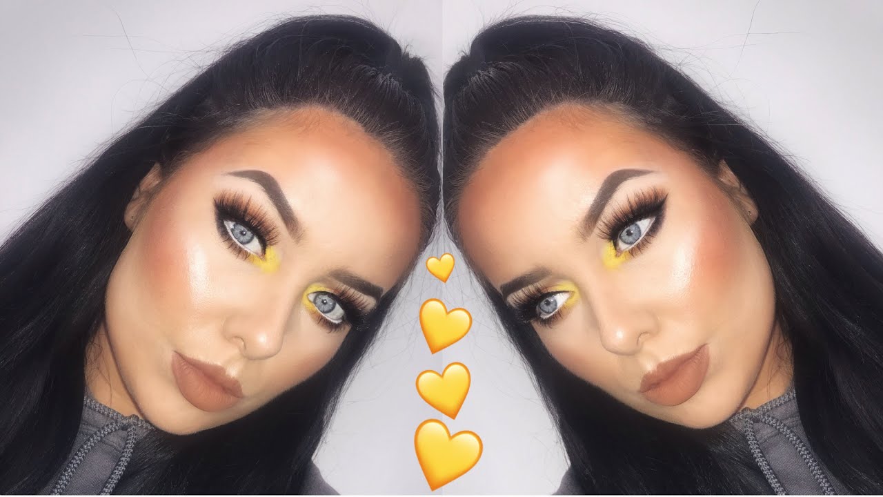 Kylie Jenner Inspired Pop of Yellow Spring Makeup Tutorial - YouTube