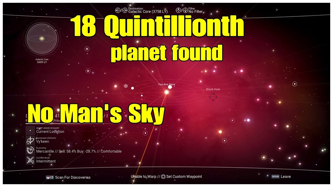 18 Quintillionth Planet Explored No Man's Sky - YouTube