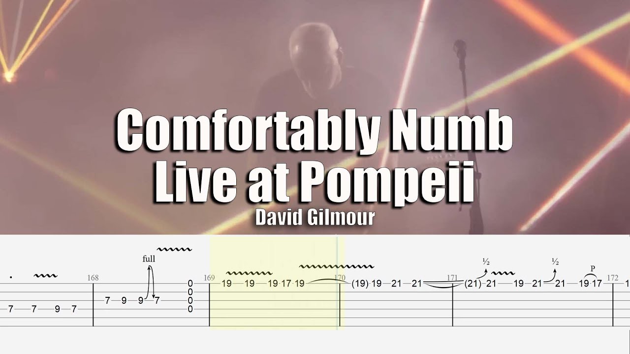Comfortably Numb Live At Pompeii | David Gilmour | Guitar Tab ...