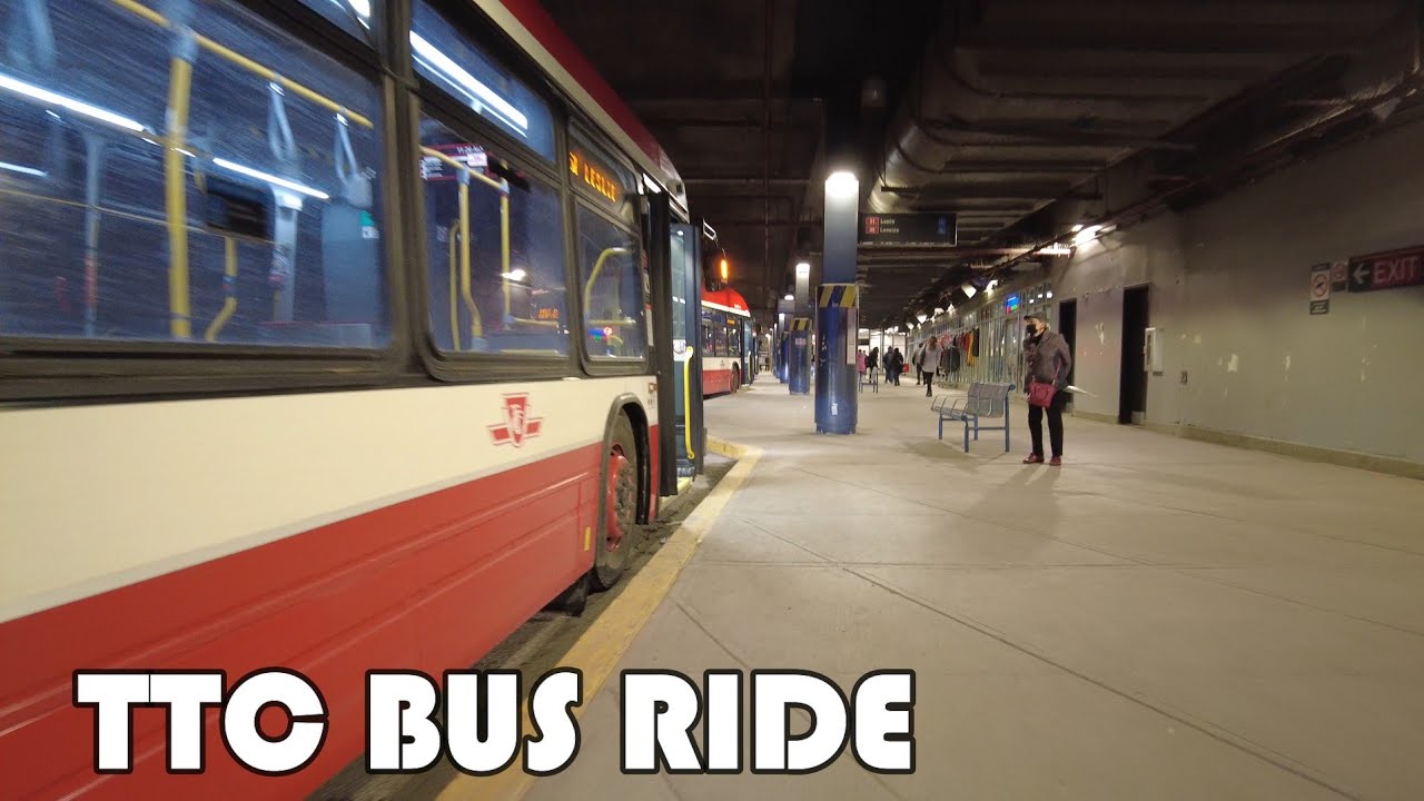 TTC 51 Bus Ride from Eglinton Station to Leslie Station - YouTube