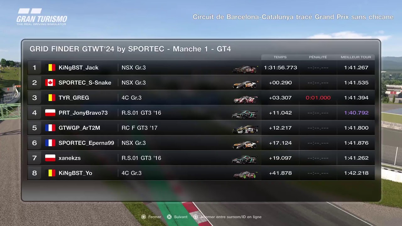 GRID FINDER GTWT'24 by SPORTEC - Manche1 - GT4 [GT7] - YouTube